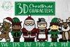 3D Christmas Character Bundle, Layered SVG, Santa, Elf, DXF (815812 ...