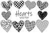 Hearts black and white Valentine's day vector. Hearts SVG. (1127713 ...