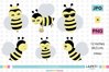 Bumble Bee clipart set vector illustration (251789) | Illustrations ...