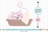 Cat clipart, pink & blue kitten digital sticker, 20 cat png (238321 ...