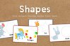 Cute Animals and Shapes Educational Flash Cards