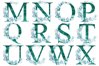 Sublimation Alphabet , Floral Letters Turquoise Eucalyptus (1230112 ...