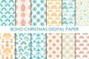 Modern Christmas Digital Paper Pack - Boho Winter Art (951951 ...