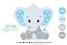Super Cute Baby Elephant, SVG,PNG, EPS, clip art, vector (479632 ...