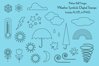 Weather Icons Digital Stamps Clipart (242306) | Illustrations | Design ...