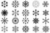 Winter snowflakes clipart set - black and white colors (153006 ...
