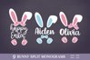 Easter Bunny Ears Split Monogram svg png eps (1235128) | Cut Files ...