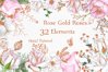 Rose Gold watercolor flowers clipart (24163) | Illustrations | Design ...