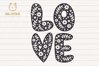 Valentine floral decor Svg, Floral lettering LOVE, Valentine (434422 ...
