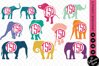 Elephant Svg, Monogram Svg, Circle Frames, Cuttable Design (177910 ...