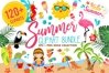 Summer Clipart Bundle - 126 cliparts (24191) | Illustrations | Design ...