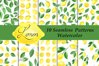 Lemon Watercolor Paper, 10 Watercolor Seamless Pattern (1109176 ...