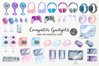 Watercolor clipart computer gadgets (667569) | Illustrations | Design ...