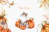 Watercolor Autumn Cat Collection (840237) | Illustrations | Design Bundles