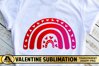 Valentine Sublimation PNG Valentines Rainbow PNG Heart PNG (1167602 ...