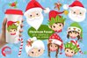 Christmas faces clipart, graphics, illustrations AMB-191 (41264 ...