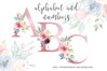 Alphabet with watercolor flowers, letters, monogram, numbers (1178072 ...