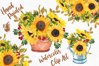 Watercolor Sunflower Bouquets (88504) | Illustrations | Design Bundles