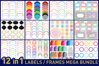 Labels Bundle Graphics and Illustrations / Frames Bundle (365945 ...