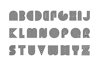 Vector striped alphabet. B&W letters (19779) | Illustrations | Design ...