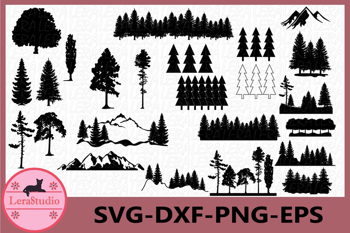 Forest SVG, Woodland Svg, Nature Svg, Mountains Svg, Forest (541610 ...