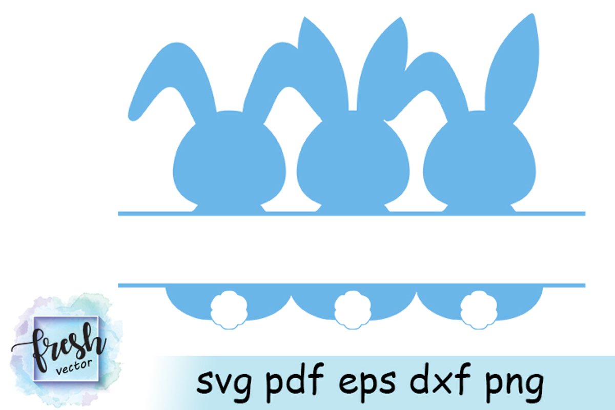 Easter Bunny Split Monogram Svg Easter Monogram Ester Svg (532088 ...