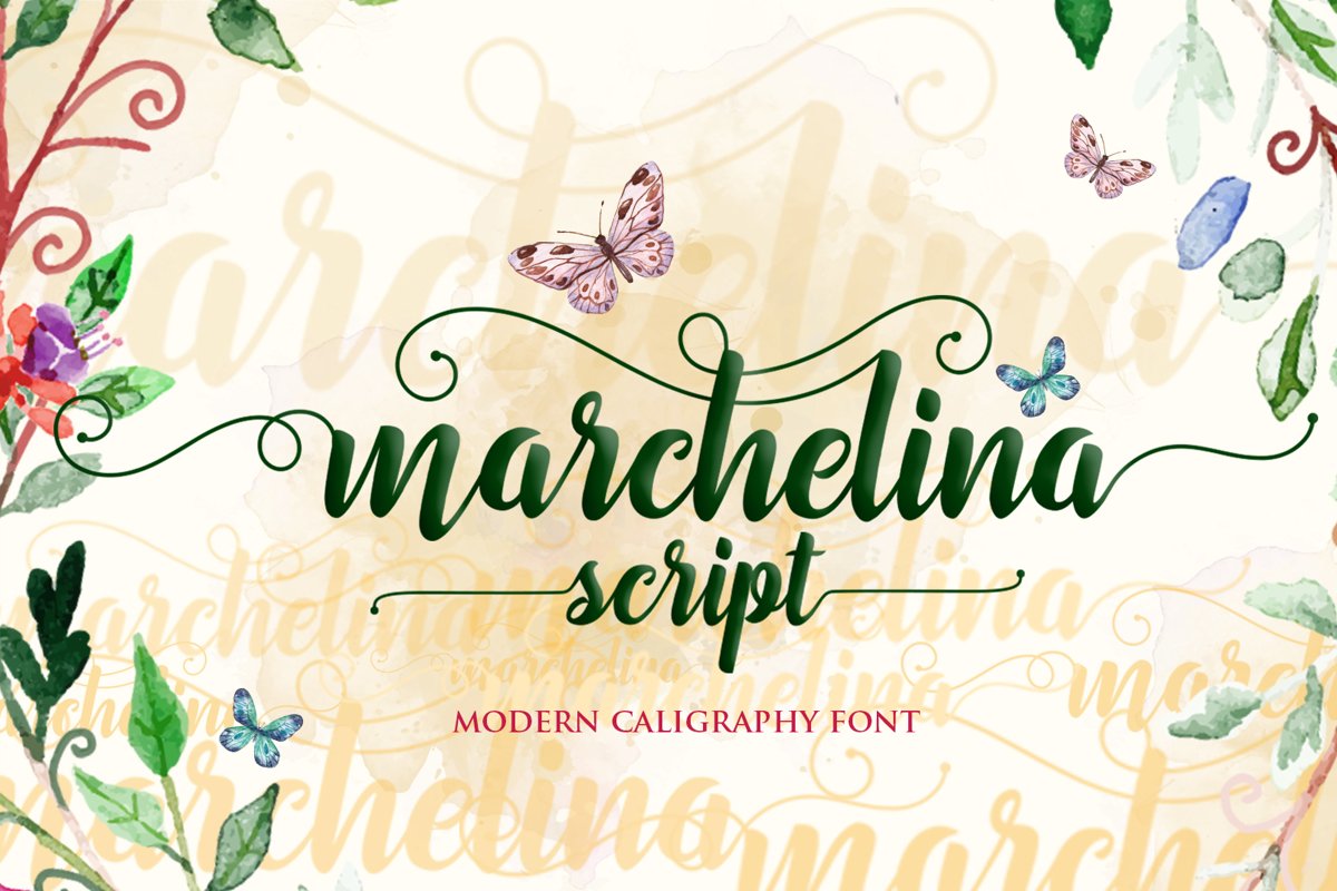 Marchelina Script (16278) | Handwritten | Font Bundles