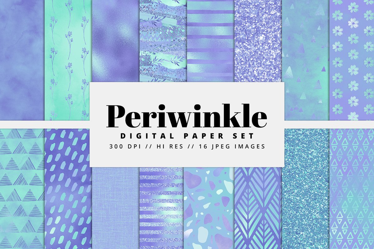 Periwinkle Digital Paper Pack
