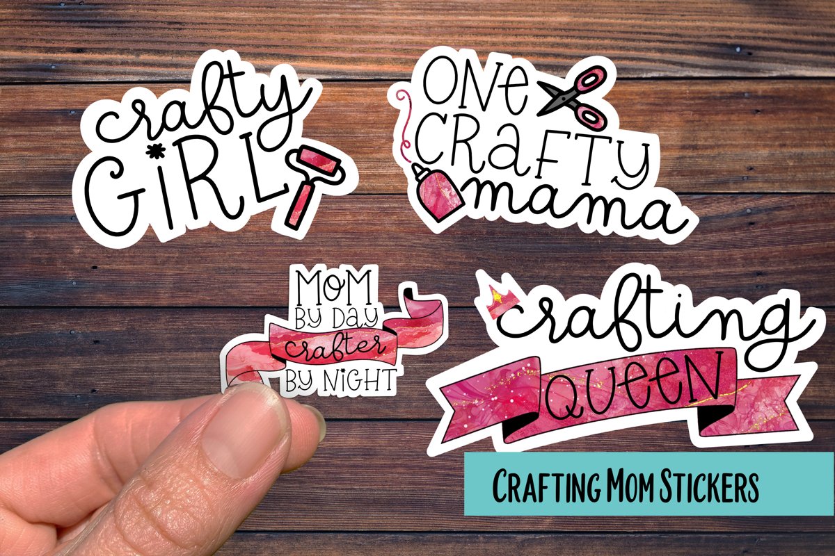 Craft Mom PNG Sticker Pack