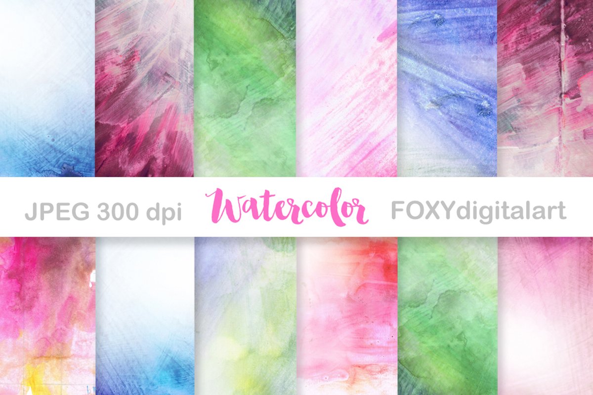 Digital Paper Watercolor Background Scrapbook Hand Painted (288979 ...
