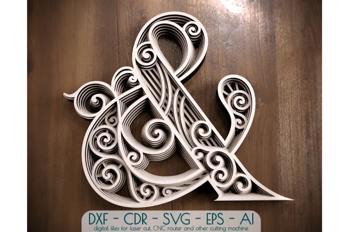 Layered Ampersand, Alphabet letter '&' pattern, logogram SVG (578930 ...