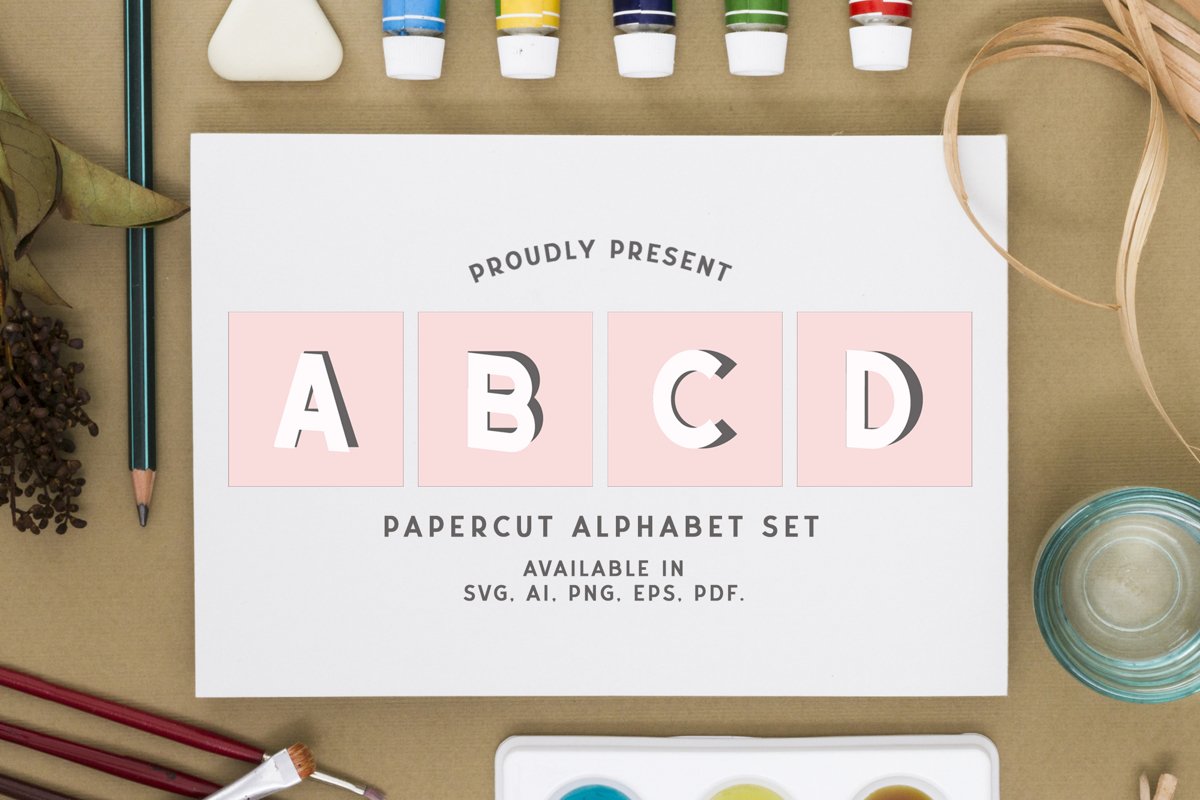 Papercut Alphabet