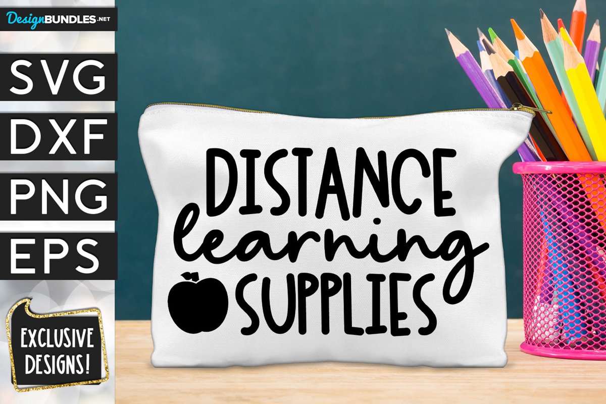 Distance Learning Supplies SVG DXF PNG EPS
