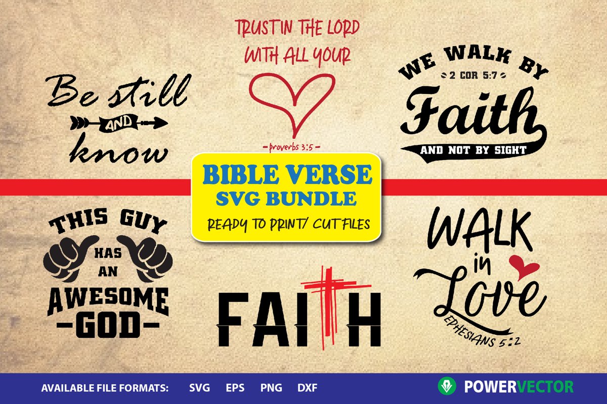 Bible Verse SVG Bundle - Ready to cut, print files (306277) | SVGs ...