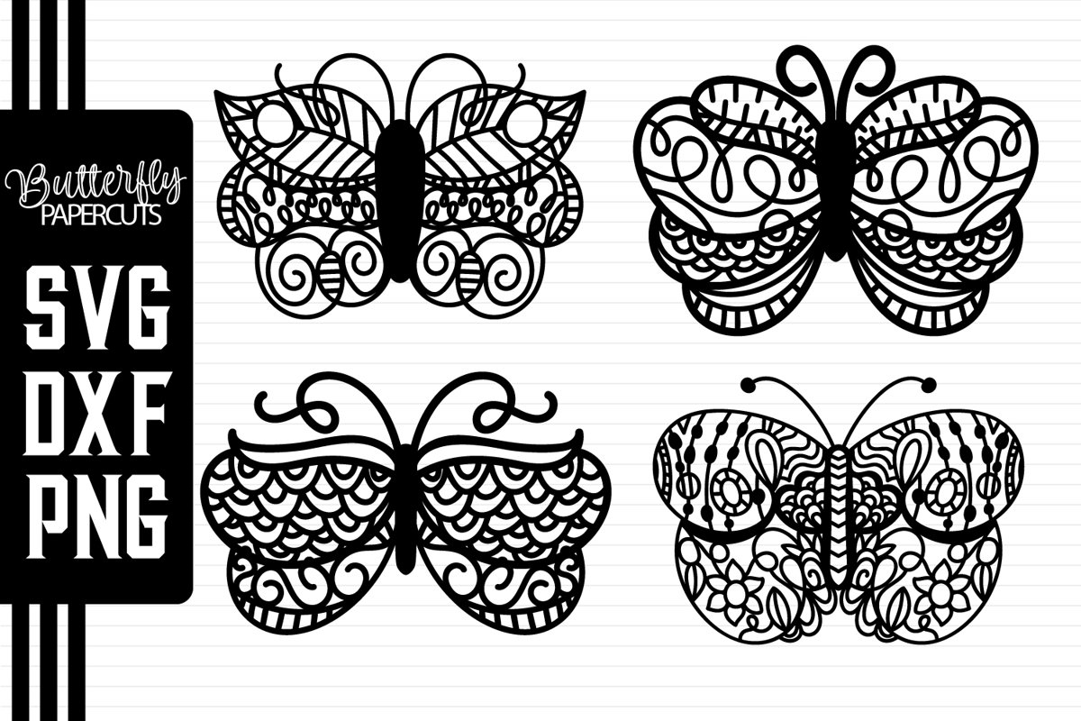 Butterfly Intricate Papercuts - Hand Drawn Butterflies (701564) | Cut ...