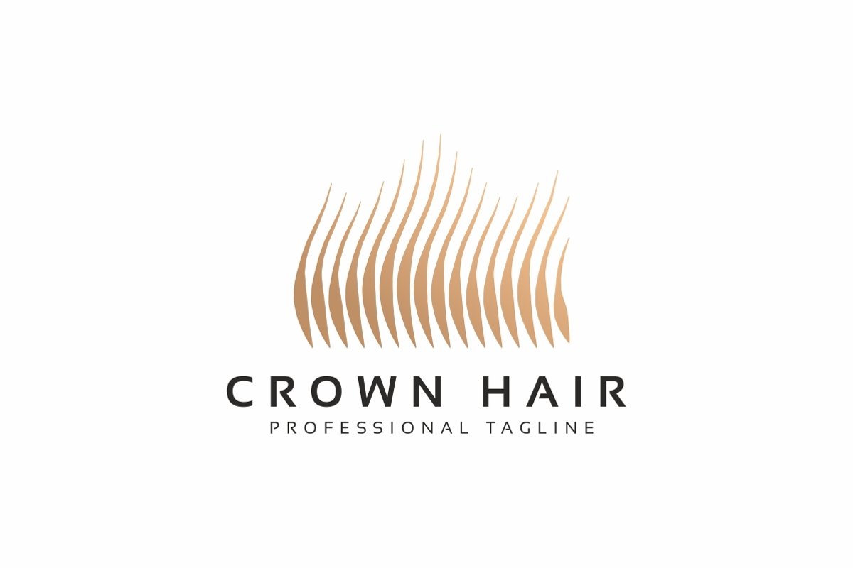 Crown Hair Logo (729494) | Logos | Design Bundles