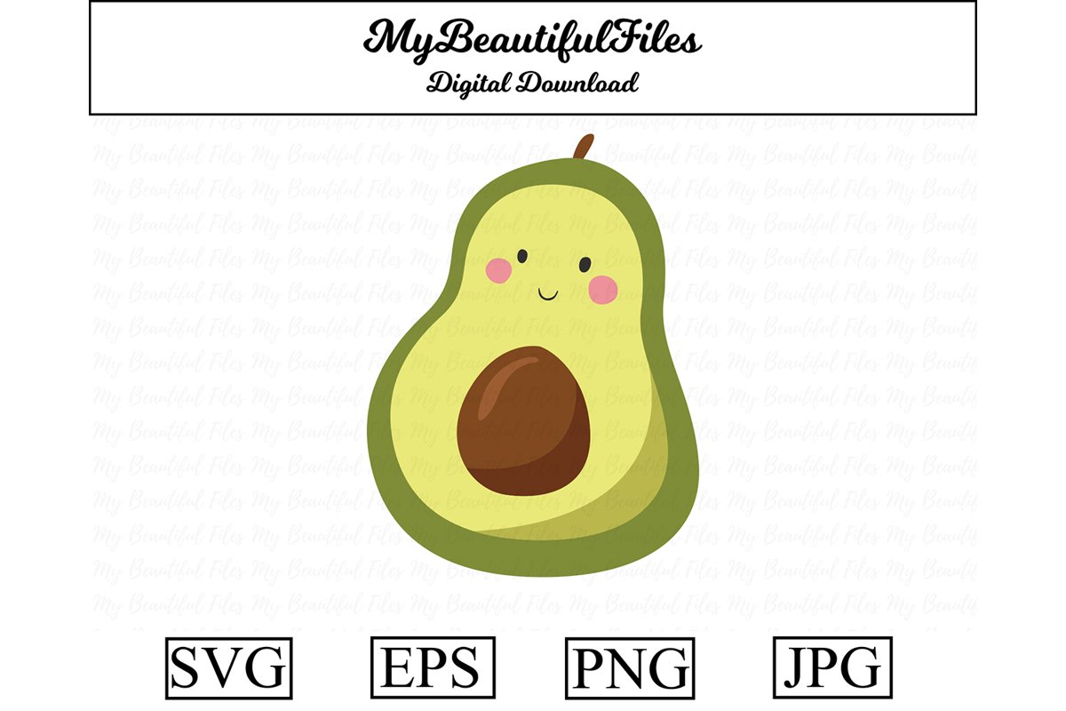 avocado SVG - Cute avocado SVG, EPS, PNG and JPG (730136 ...