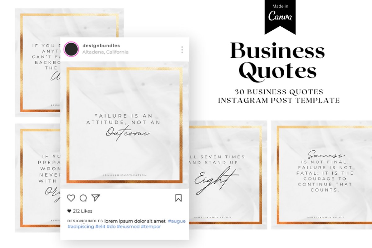 30 Customizable Business Quotes Canva Templates