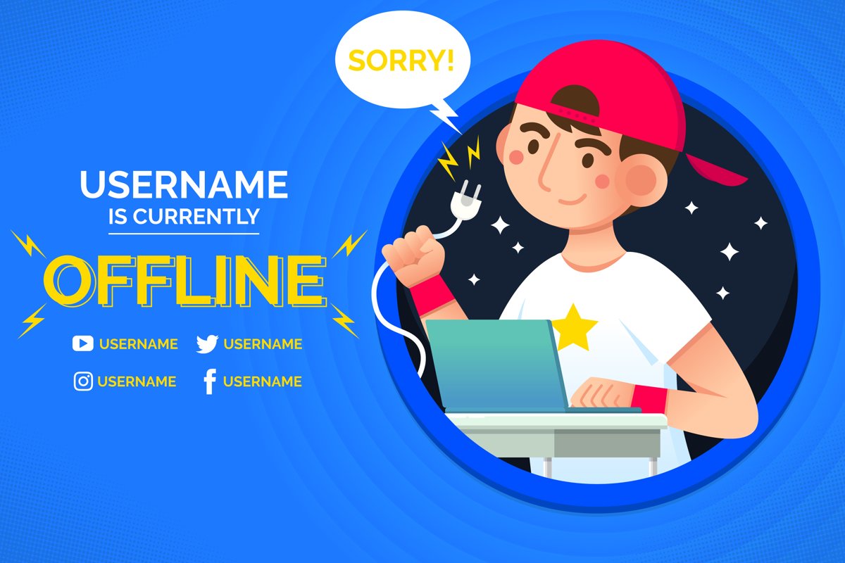 Cute Boy Offline Twitch Banner