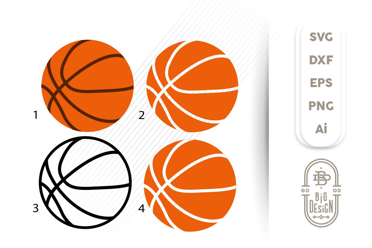Basketball Ball SVG - Basketball Svg Bundle, 4 versions (347553) | SVGs ...