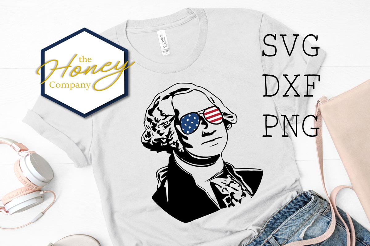 Cool George Washington SVG PNG DXF 4th of July Cutting File (95553 ...
