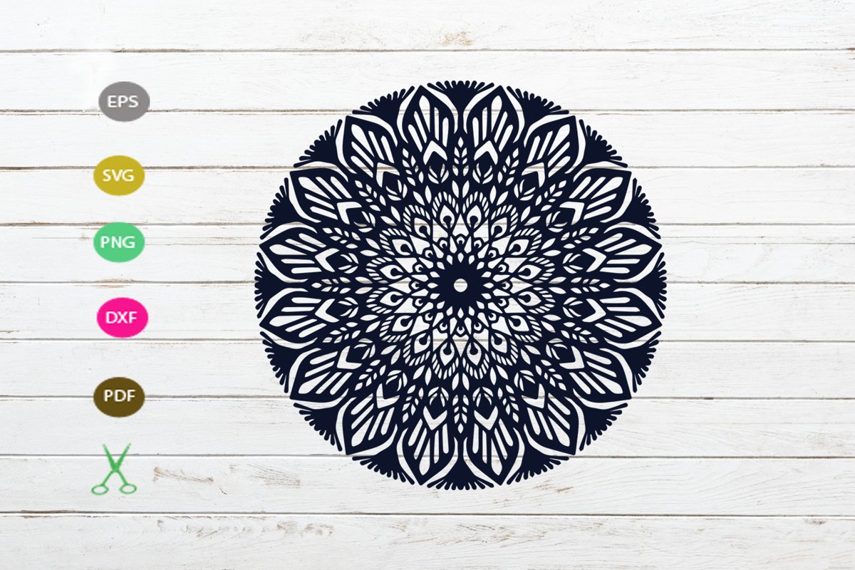 flower mandala svg cut file, mandala vector design, svg file (563250 ...
