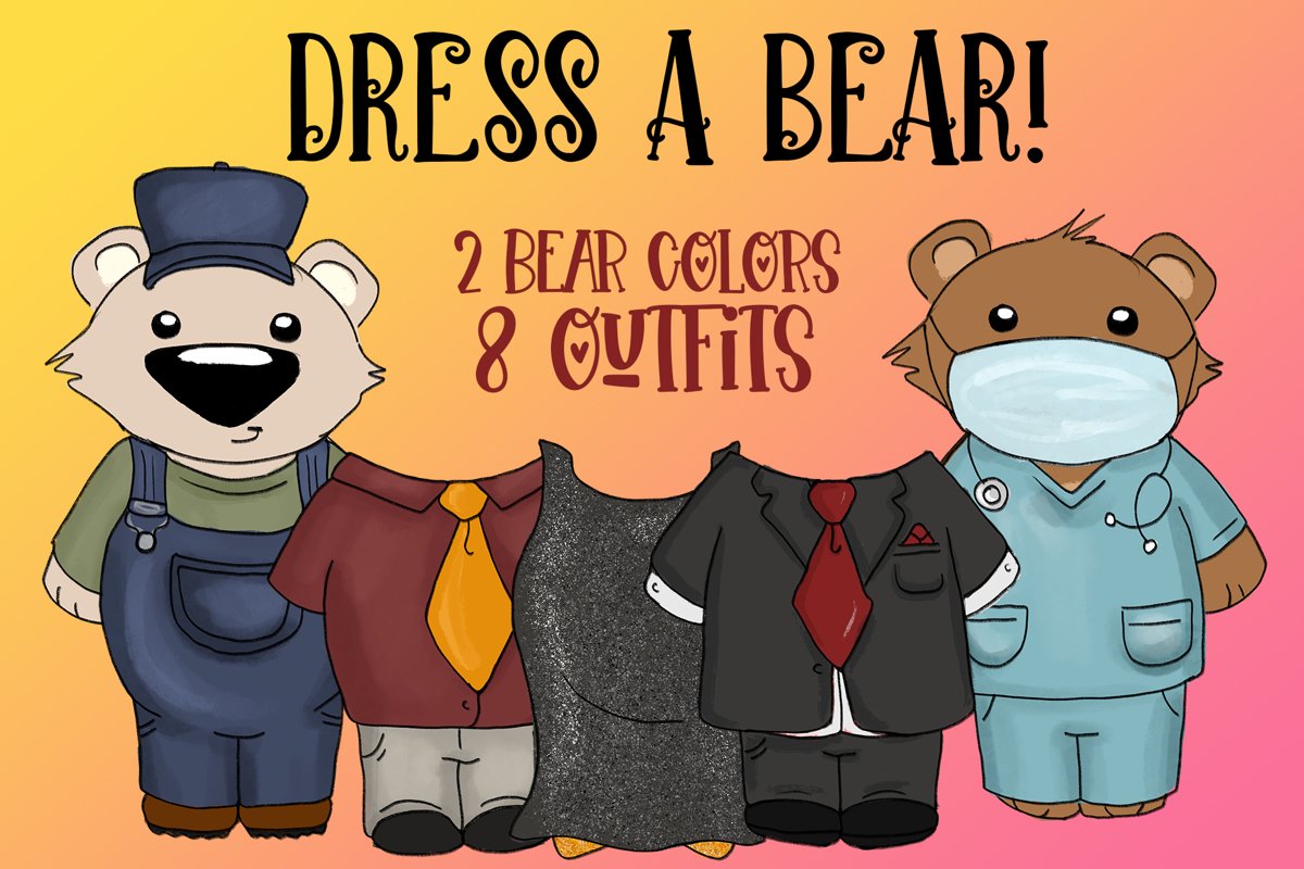 Dress a Bear|Bear Creator|Bear Illustrations