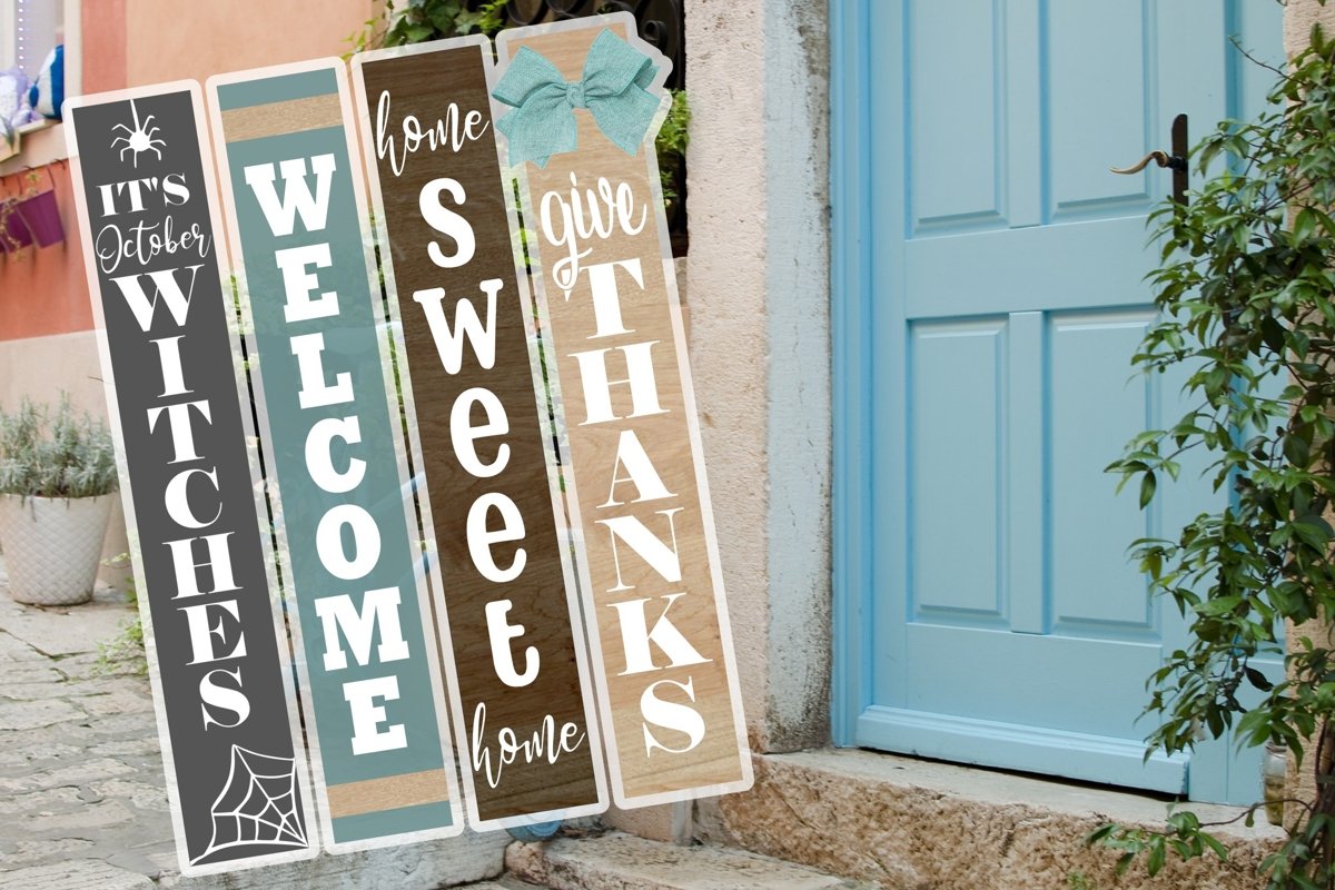 Welcome Door Signs SVG DXF PNG (361593) | Cut Files | Design Bundles
