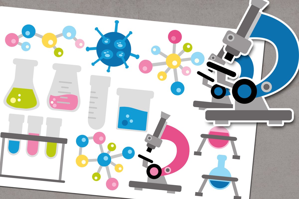 Science lab illustrations clip art