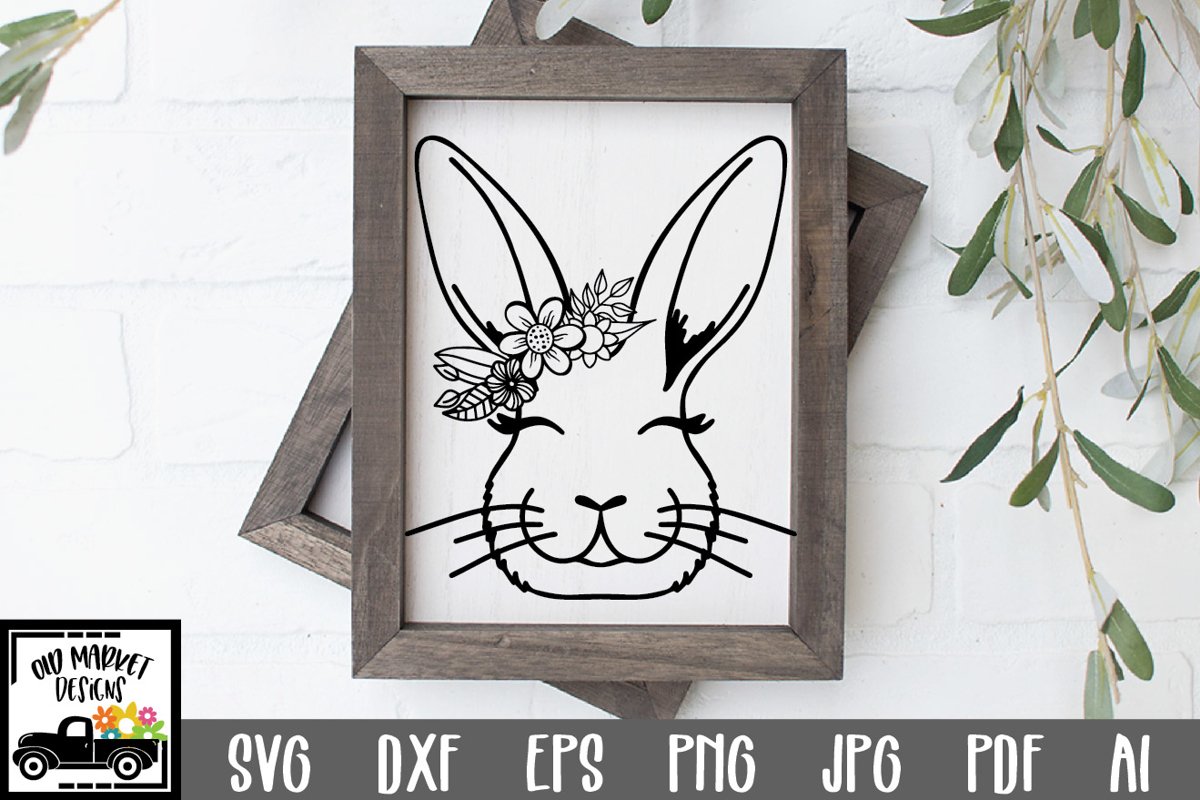 Bunny SVG File - Bunny Face SVG Cut File (745095) | SVGs | Design Bundles
