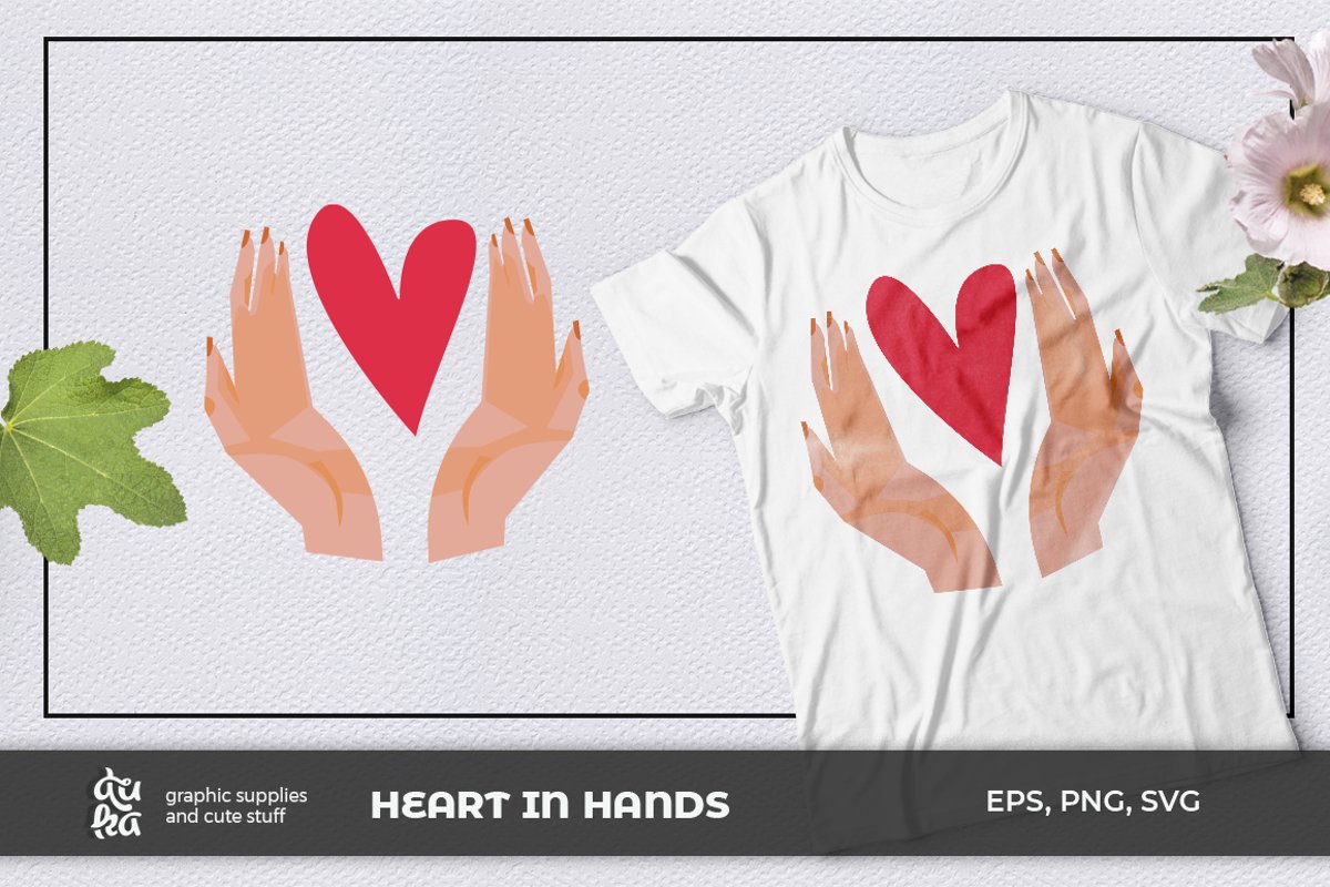 Heart in hands (727094) | Illustrations | Design Bundles