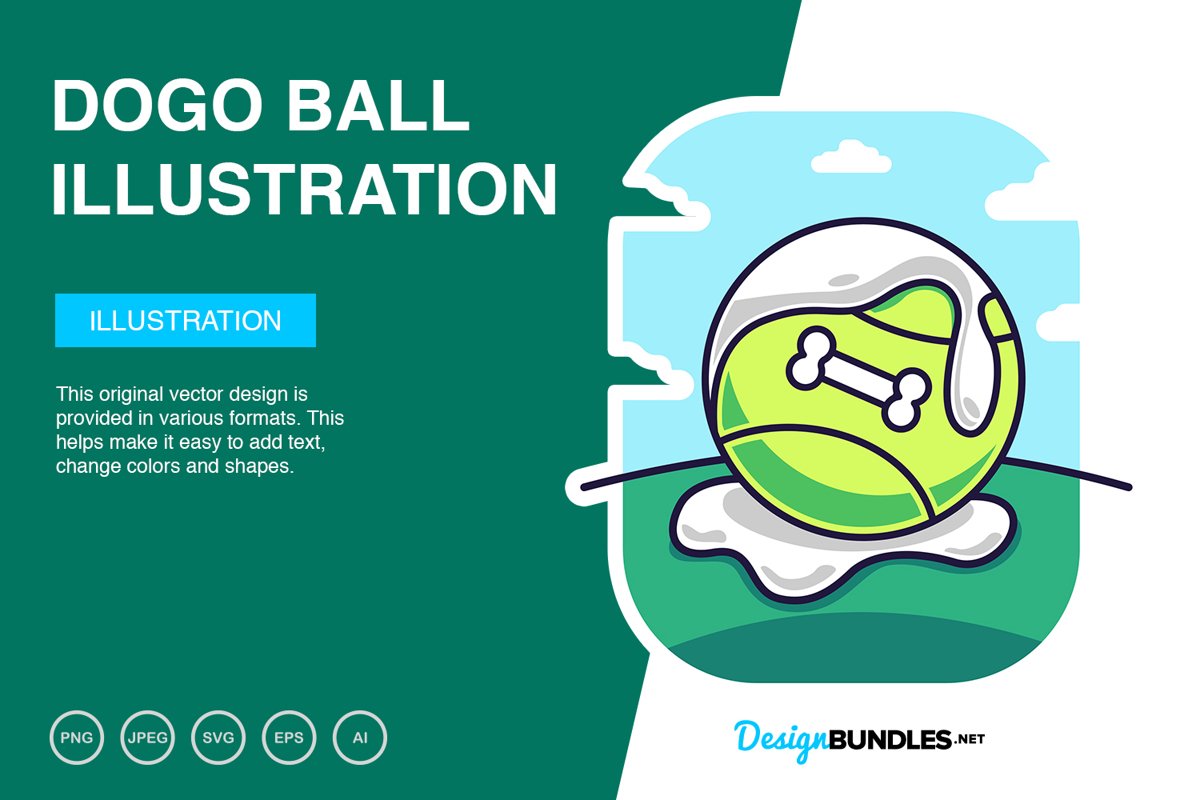 Dog Ball Vector Illustration
