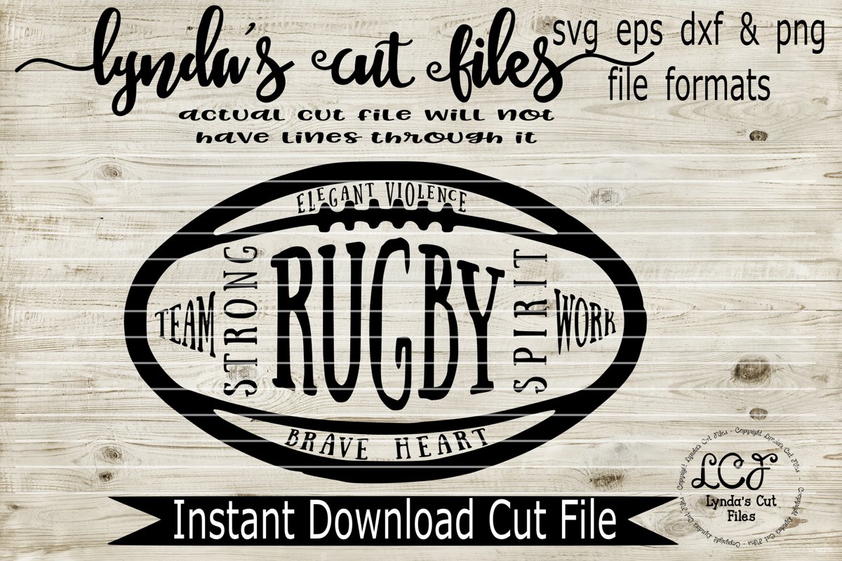 Rugby Ball//Rubgy// SVG/EPS/DXF File (68022) | Cut Files | Design Bundles