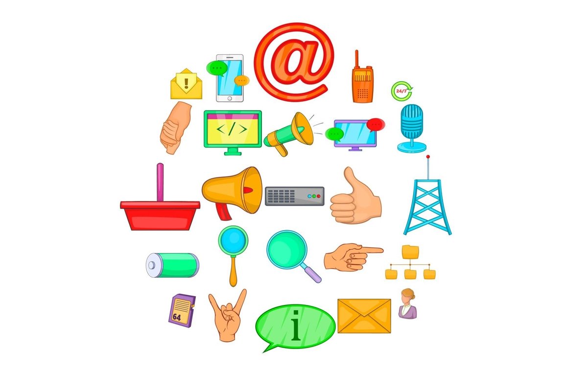 Widespread globalization icons set, cartoon style (507586 ...